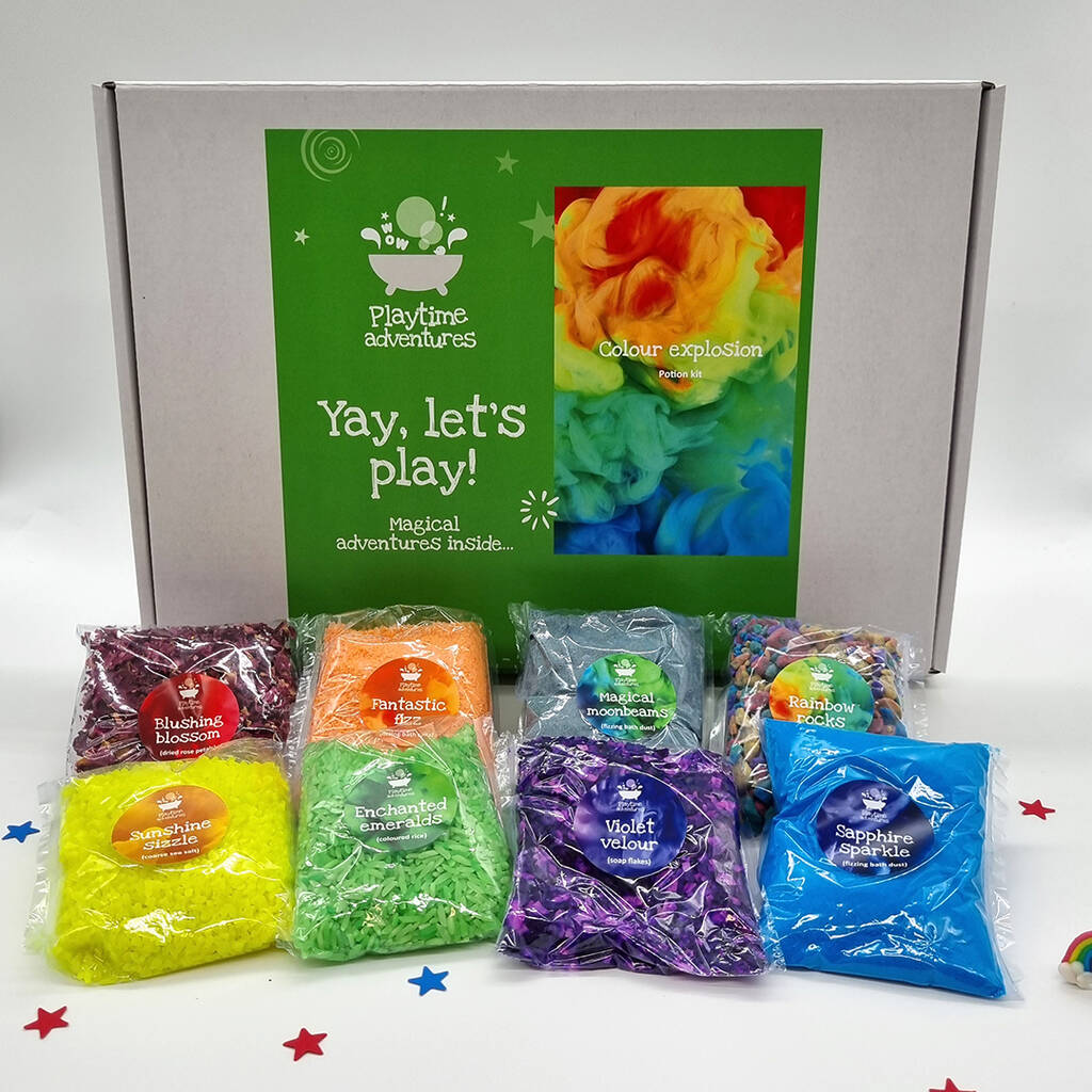 Colour Explosion Rainbow Potion Making Kit By Hooded Owls | Bathtime ...