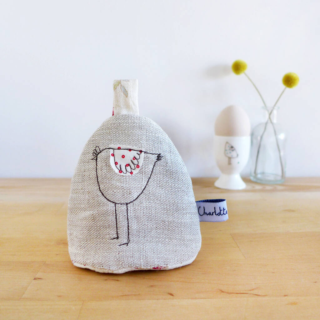 Embroidered Hen Egg Cosy By Charlotte Macey | notonthehighstreet.com