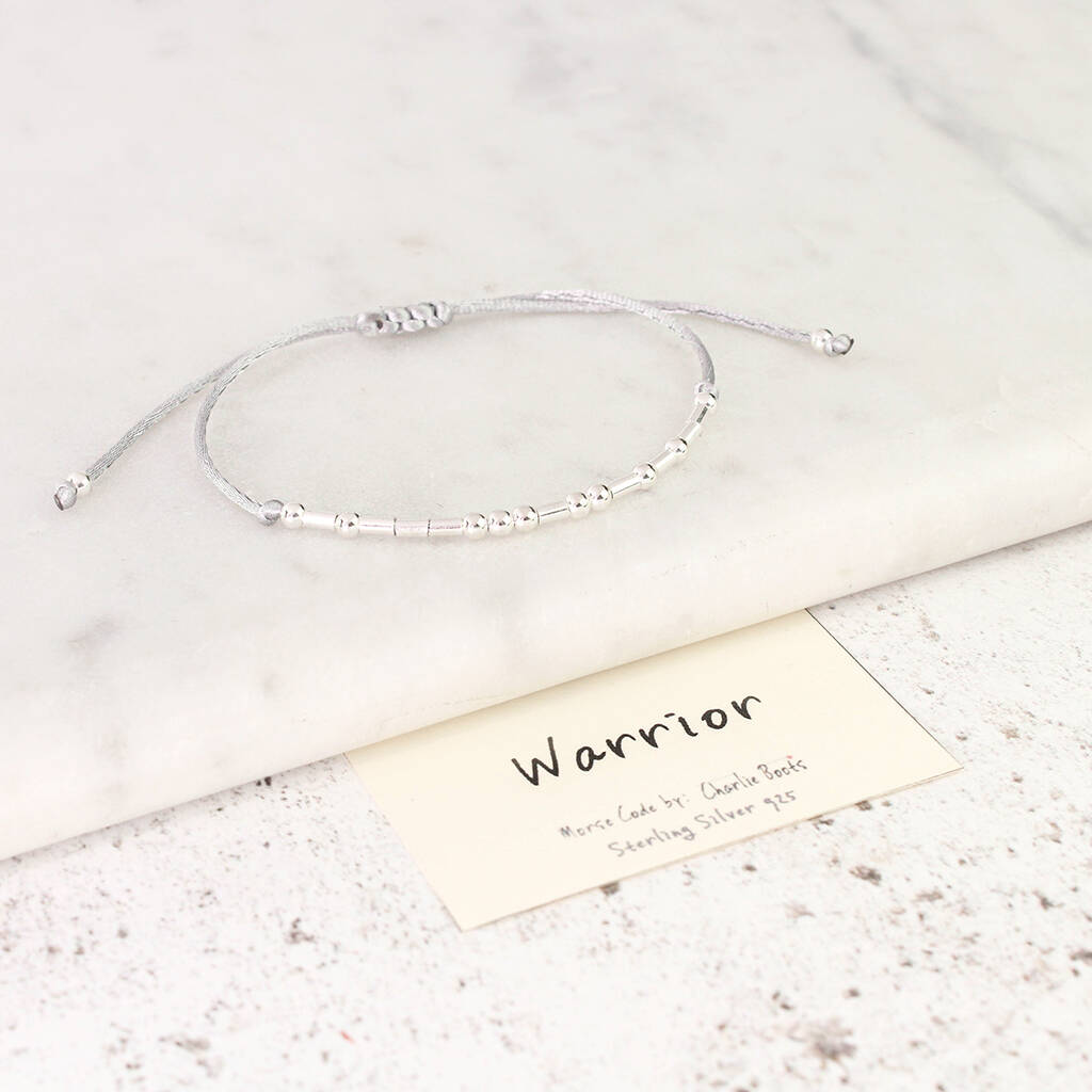 Warrior Sterling Silver Morse Code Bracelet By Charlie Boots