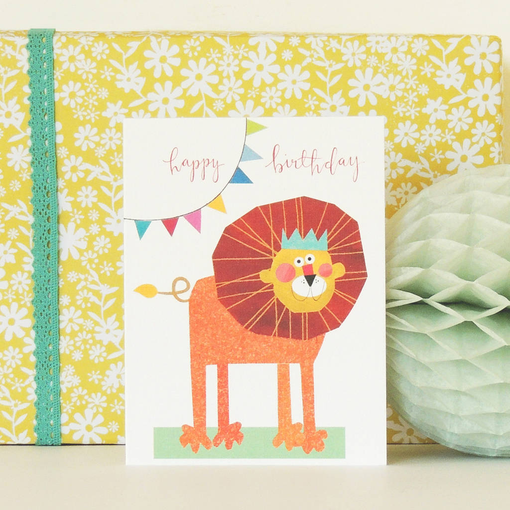 Happy Birthday Lion Mini Card By Kali Stileman Publishing ...