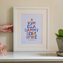 Personalised Family Names Colourful Print By A Is For Alphabet ...