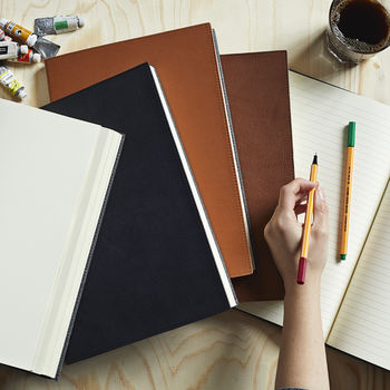 Personalised Leather A4 Notebook By Life Of Riley | notonthehighstreet.com