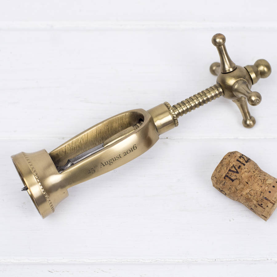 vintage gold personalised corkscrew by auntie mims | notonthehighstreet.com