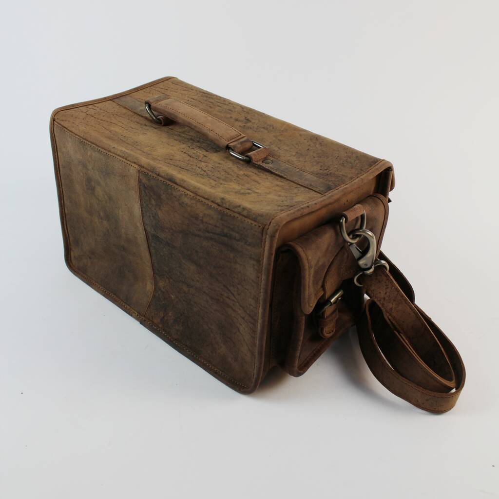 'kenlock' Leather Twin Pocket Camera Bag Brushed Wax By Vintage Child ...