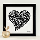 Personalised Speech Bubble Heart Anniversary Print By Jen Roffe ...