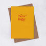 'New Baby' Retro Greetings Card By Bookishly | notonthehighstreet.com