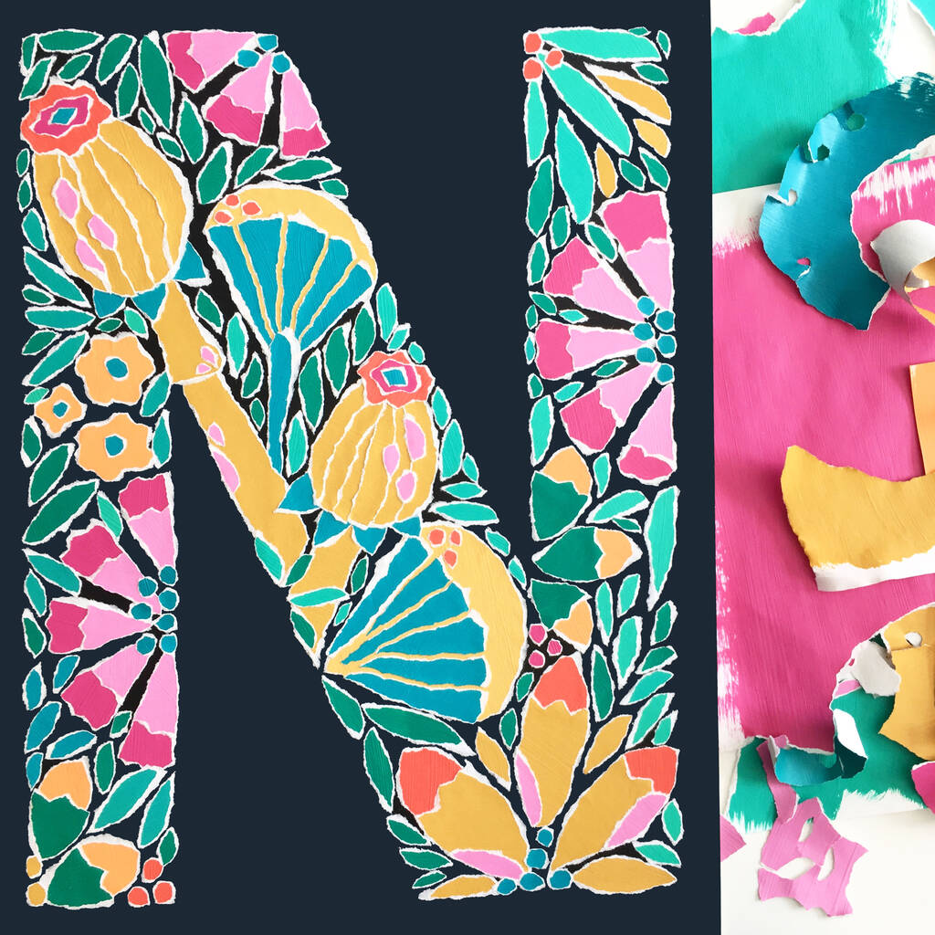 Letter N Original Artwork By jessica graham