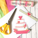 Wedding Cake Wedding Day Card, Cut Out And Keep By Little Silverleaf ...
