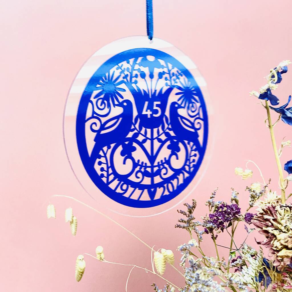 45th Sapphire Anniversary Decoration By Caroline Rees ...