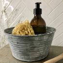 Round Ribbed Zinc Tub By Ev Home | notonthehighstreet.com