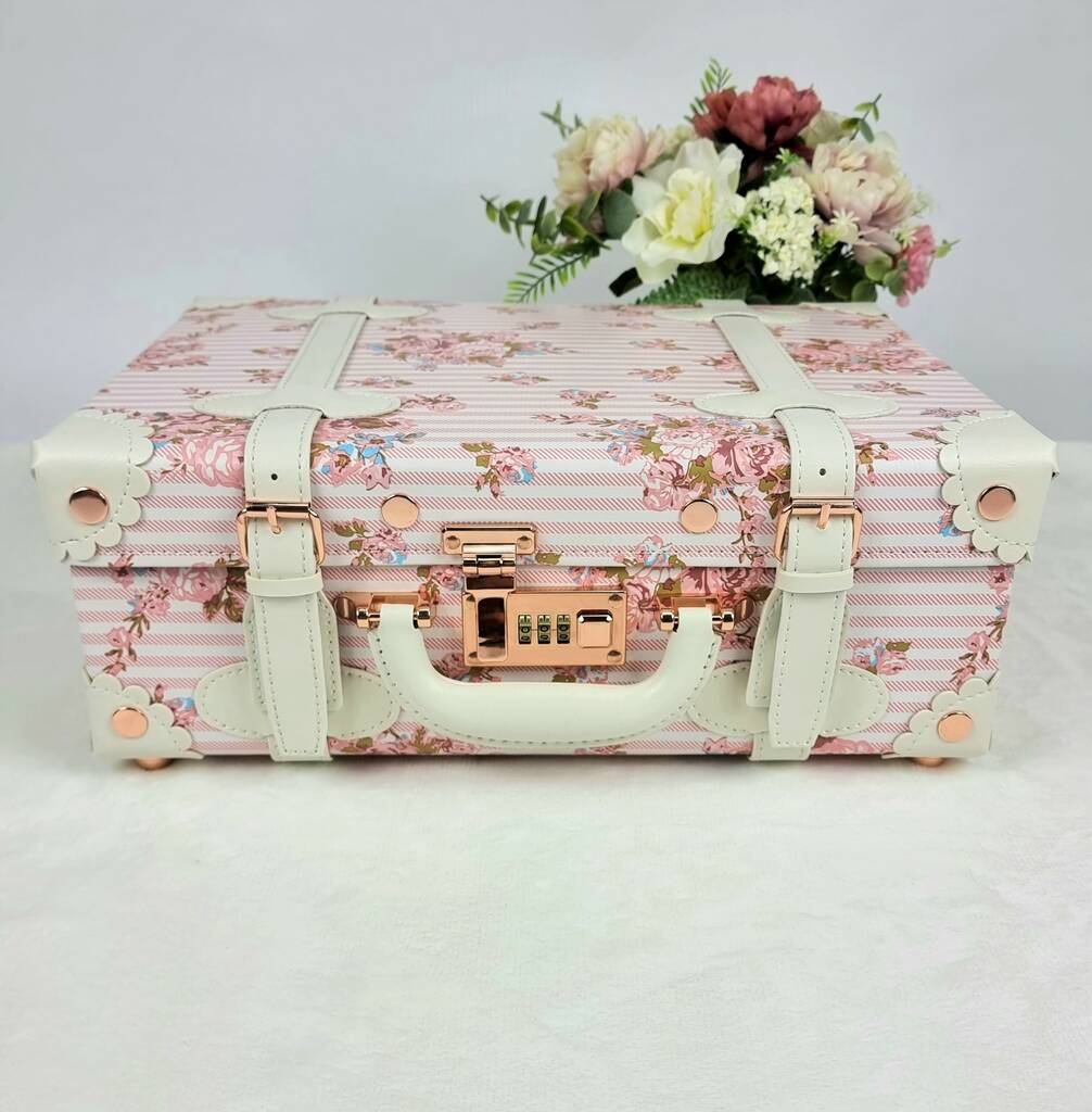 Stunning Keepsake Suitcase In Vintage Floral By Natural Baby Box ...
