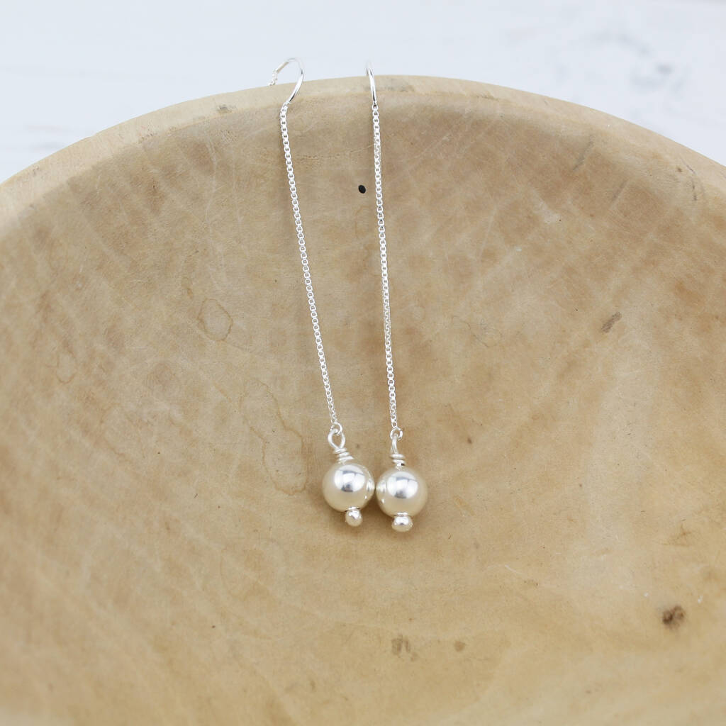 Sterling Silver Threader Earrings With Charms By Lucy Kemp Silver ...