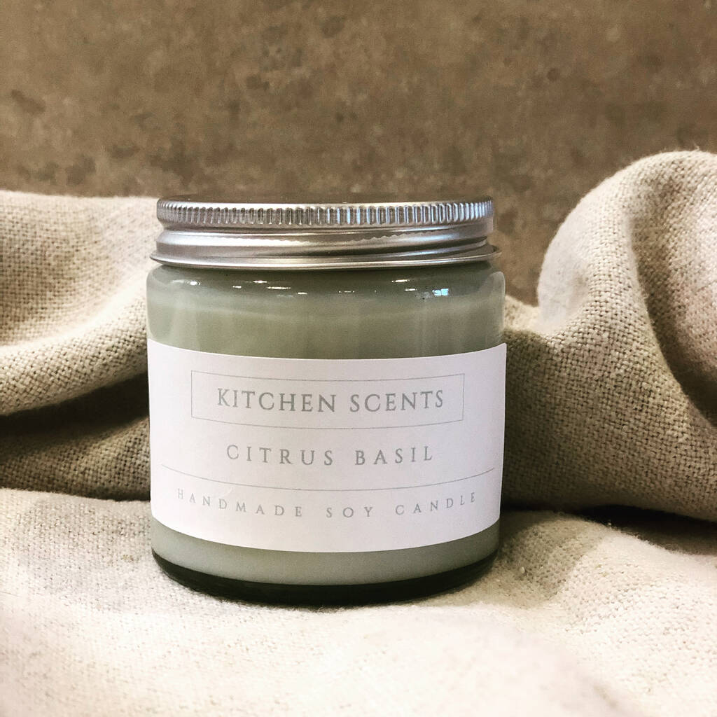 Citrus Basil Soy Candle By Kitchen Scents | notonthehighstreet.com