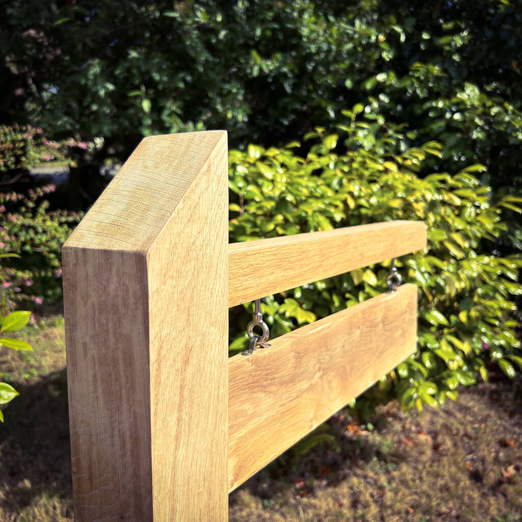 Engraved Hanging Oak Sign Post By Grain Designs | notonthehighstreet.com