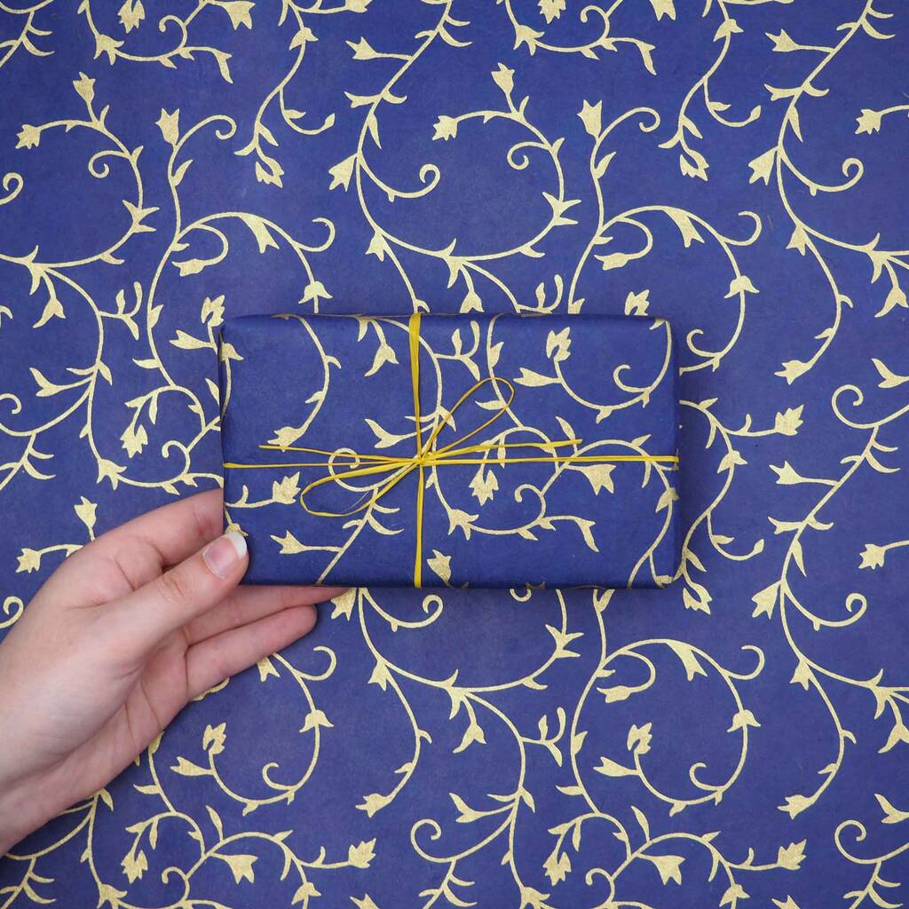 Floral Lokta Gift Wrap By Paper High