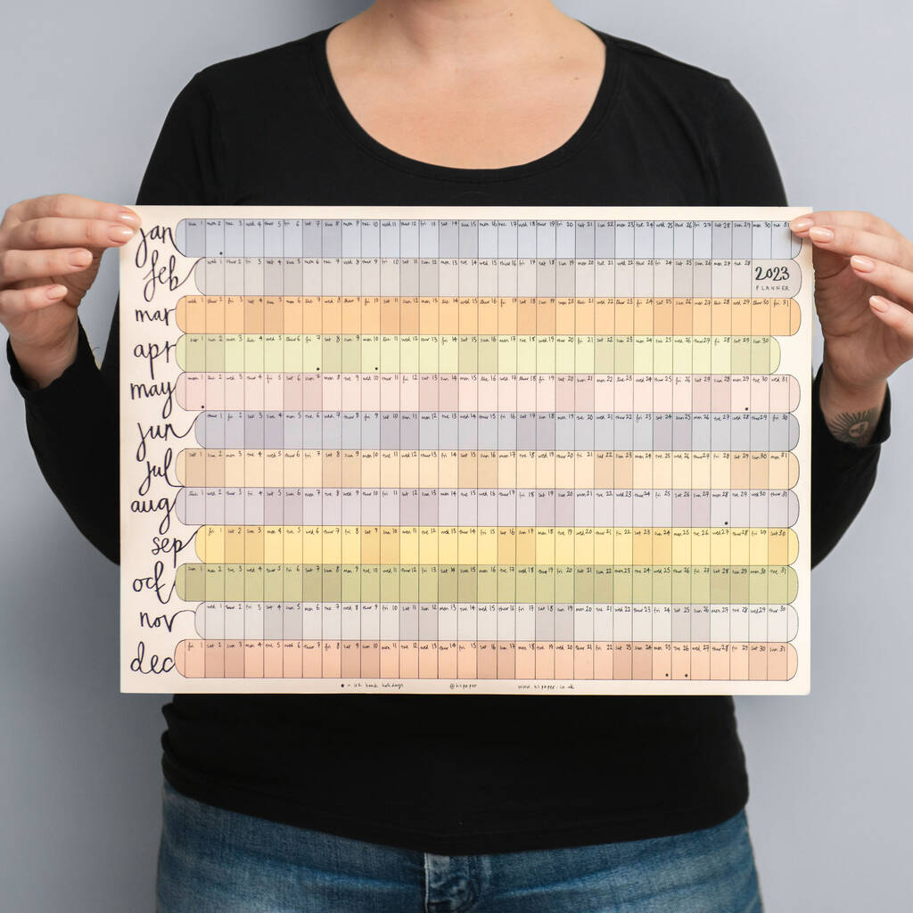 Mini 2023 Wall Planner Year Calendar A3 By Heather Scott Design ...