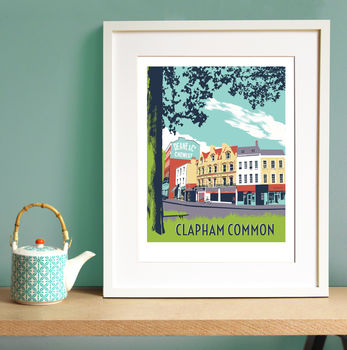 Clapham Common By Red Faces Prints | notonthehighstreet.com