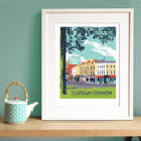 Clapham Common By Red Faces Prints | notonthehighstreet.com