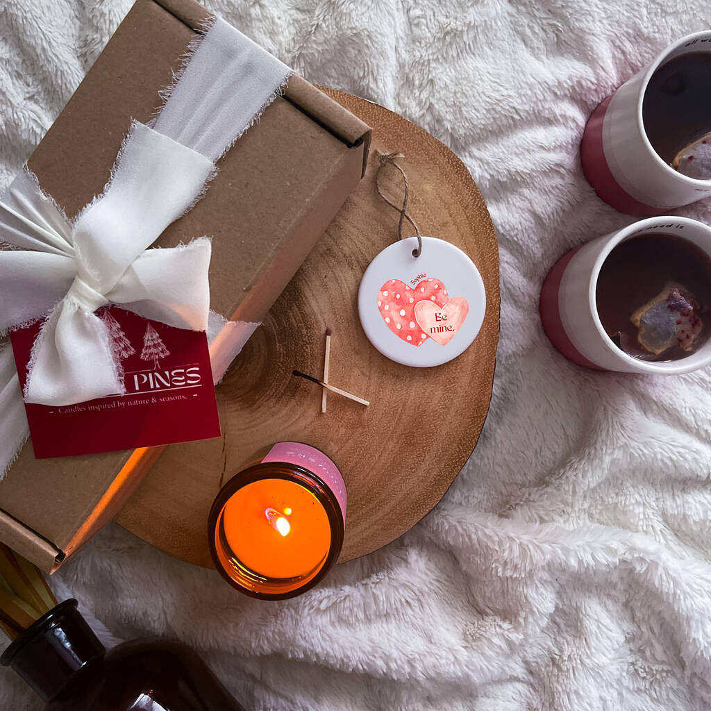 Personalised Be Mine Valentine's Candle Gift Set By By The Pines