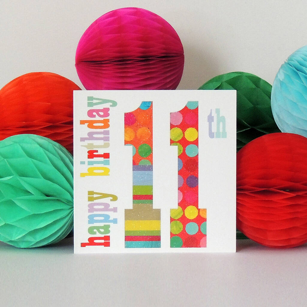 Sparkly 11th Birthday Card By Kali Stileman Publishing ...