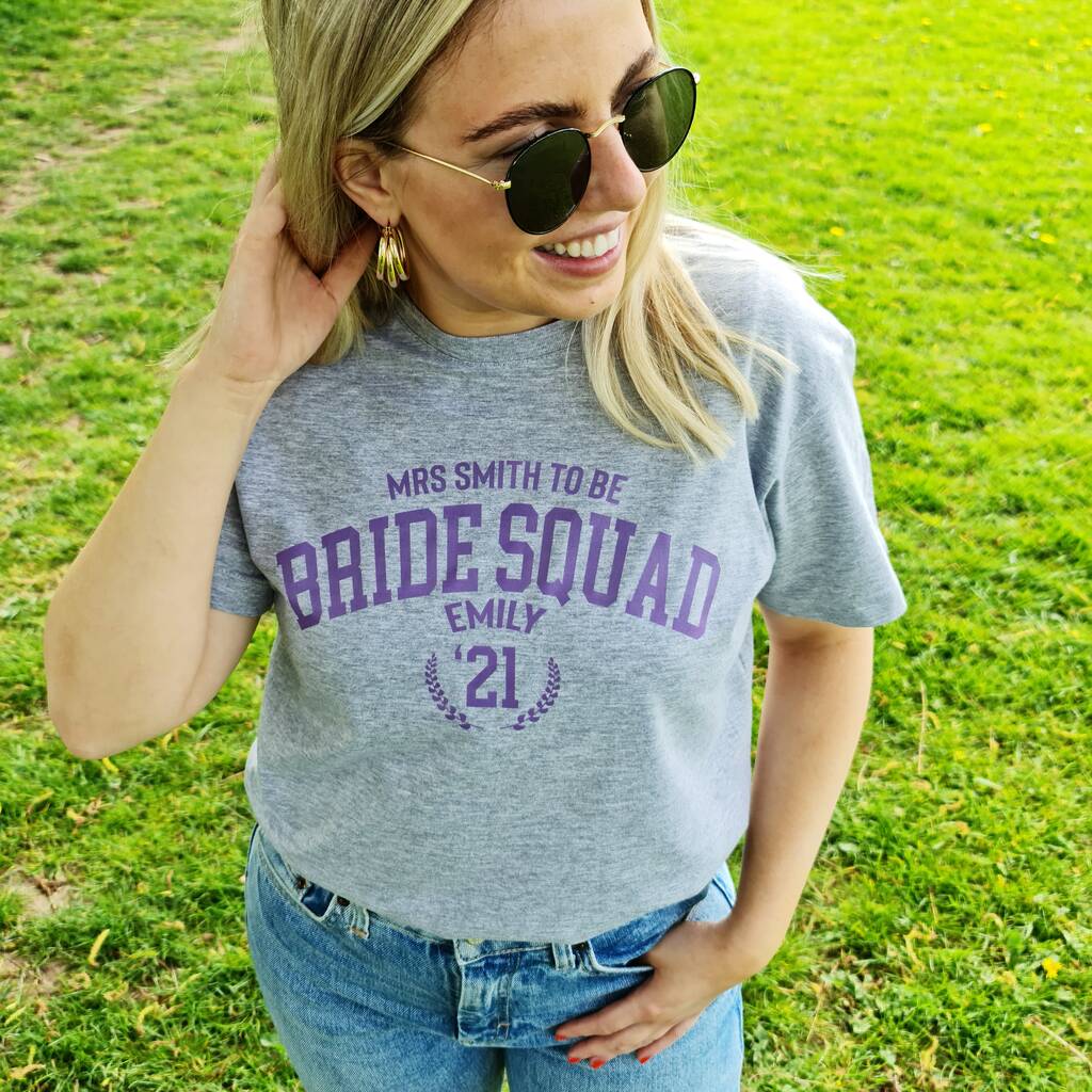 Personalised Bride Squad Hen Party T Shirt By Sydandco