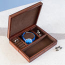 personalised classic leather watch box triple by ginger rose ...