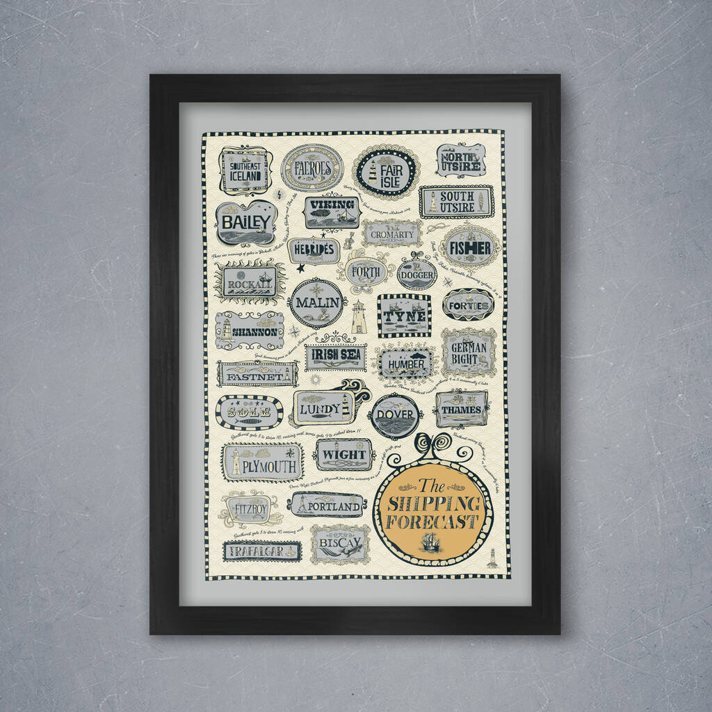 Shipping Forecast Coastal Print By The Northern Line