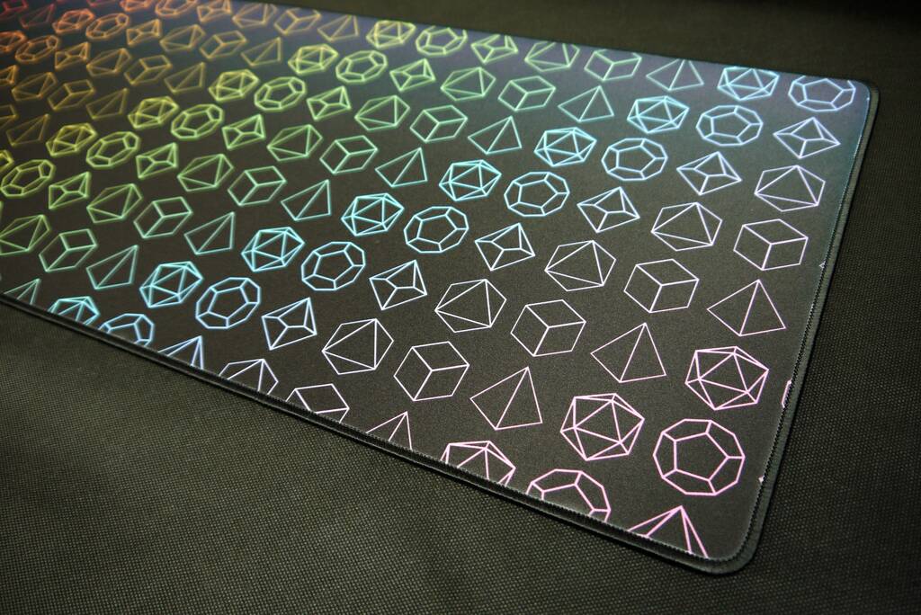 Dn D Rainbow Dice Gaming Mat By Art-Emporium