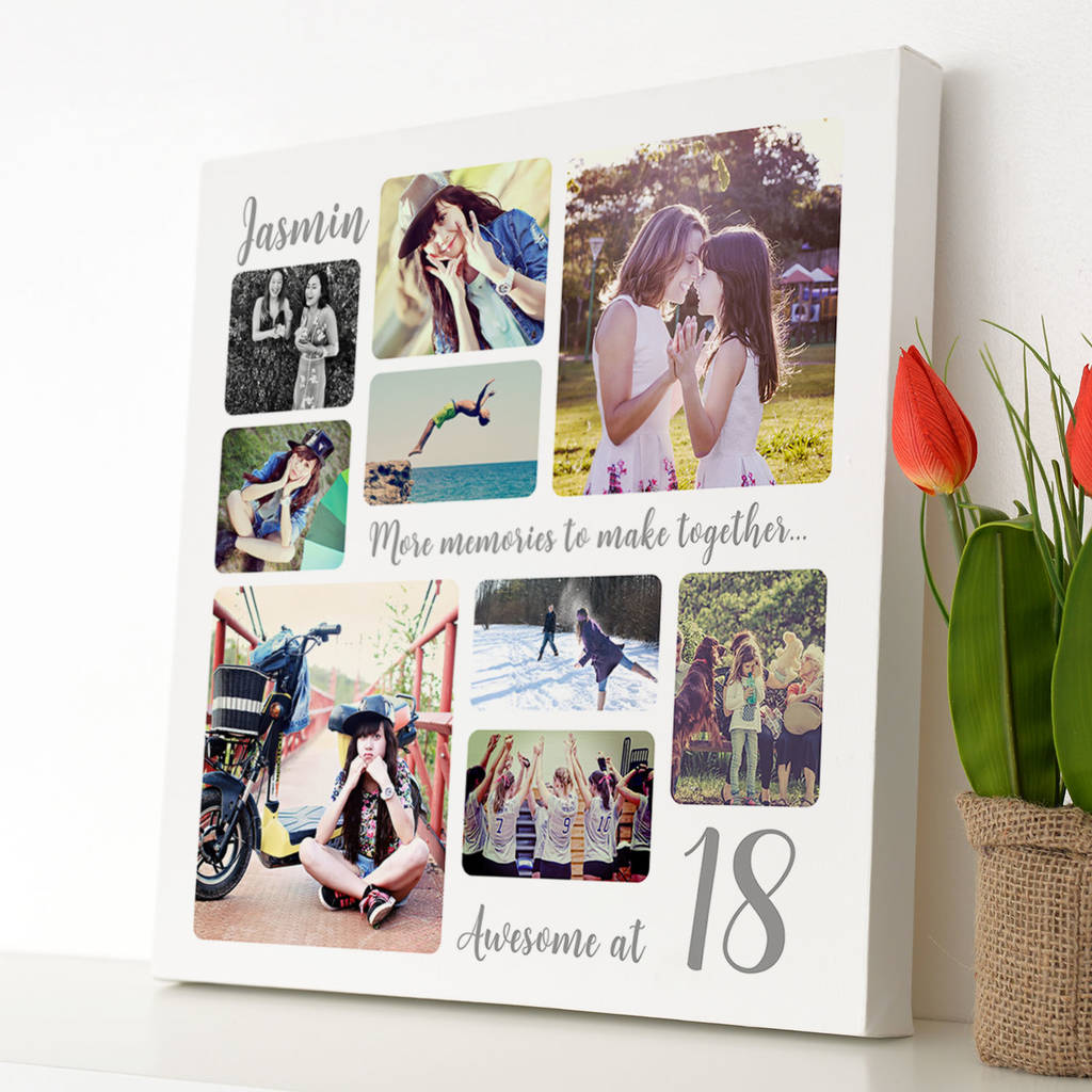 Personalised 18th Birthday Square Photo Collage By Cherry Pete ...