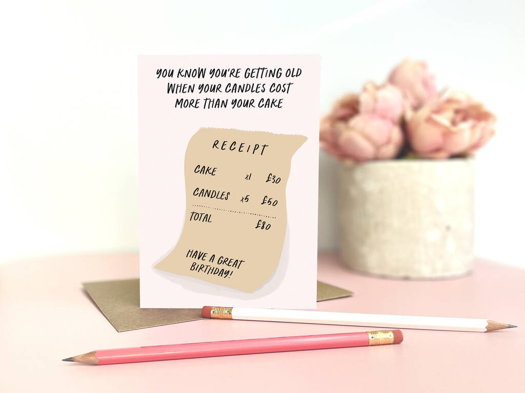 Birthday Receipt Funny Birthday Card By Gabi & Gaby ...