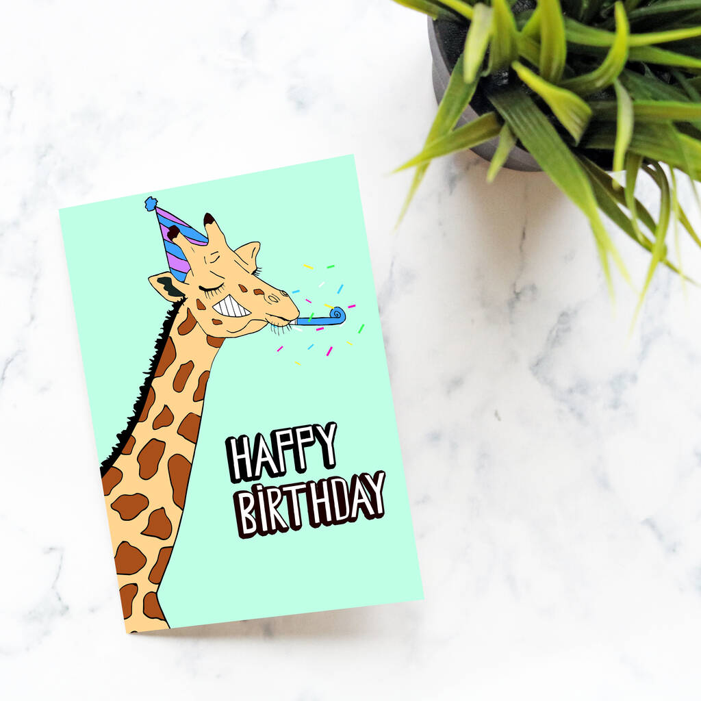 Giraffe Birthday Card By Pearl Ivy | notonthehighstreet.com