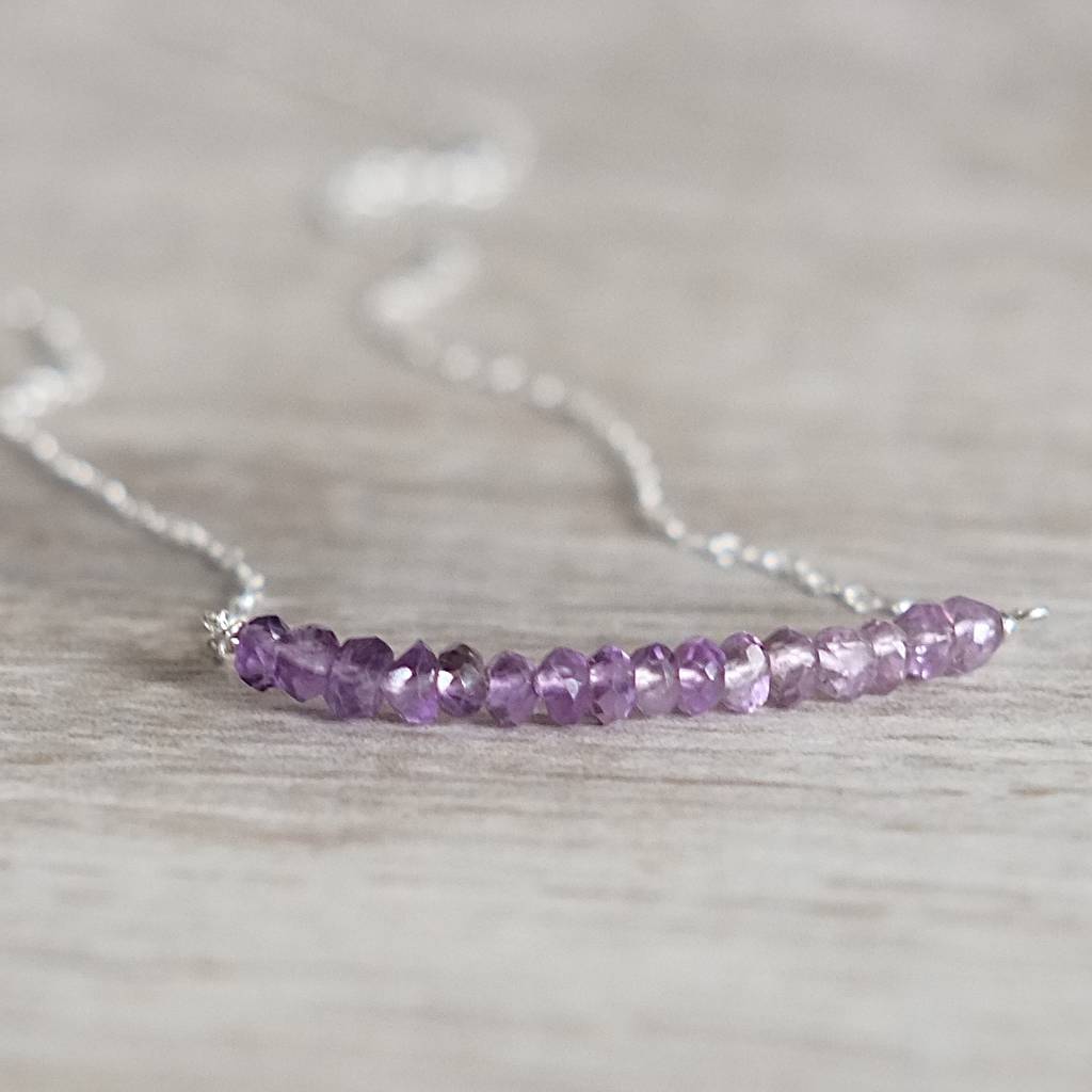 february birthstone real amethyst necklace by gracie collins ...