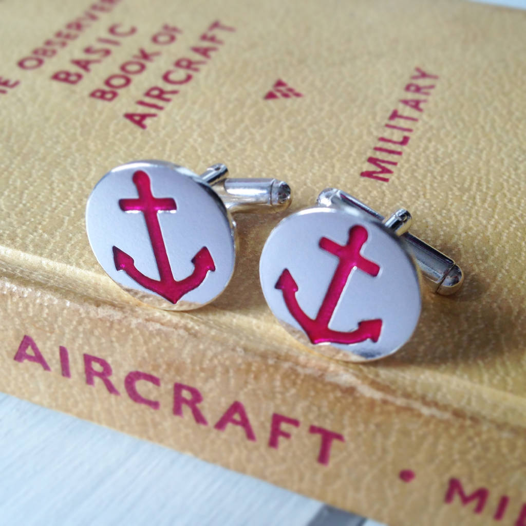 Nautical Anchor Cufflinks By Kate Wimbush Jewellery ...