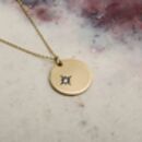 Gold Disc With Star Set Diamond By Taylor Black | notonthehighstreet.com