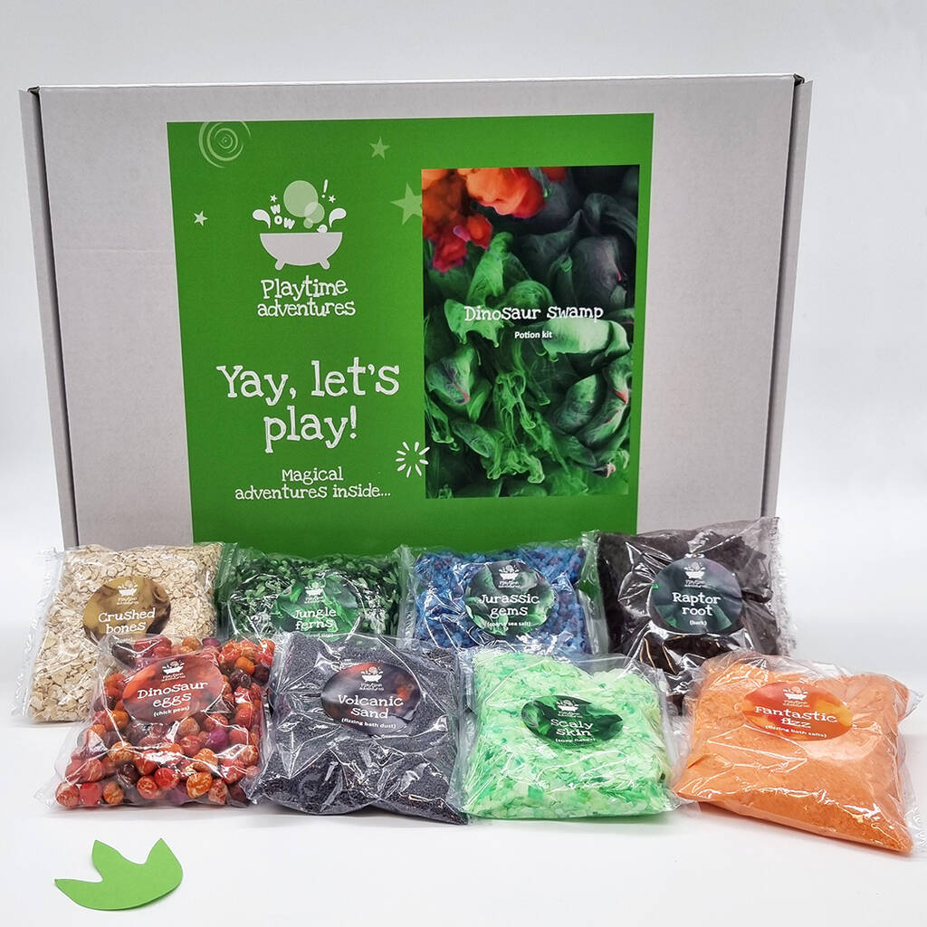 Dinosaur Swamp Potion Making Kit By Hooded Owls | Bathtime Adventures ...