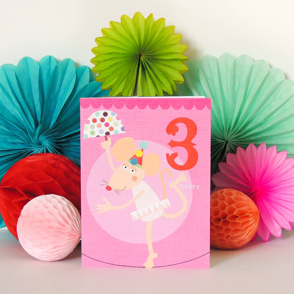 Mini Mouse 3rd Birthday Card By Kali Stileman Publishing