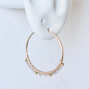 gemstone hoops by crystal and stone | notonthehighstreet.com