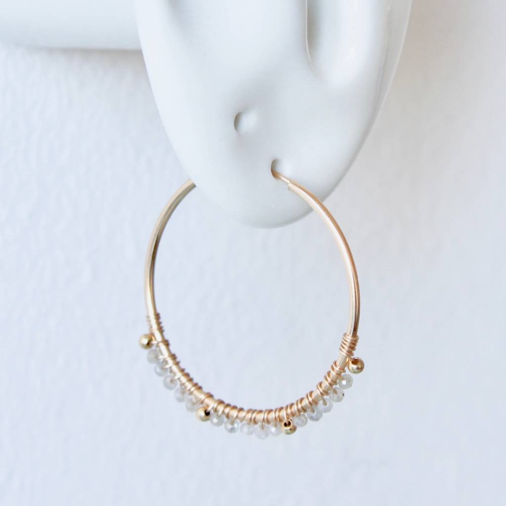 gemstone hoops by crystal and stone | notonthehighstreet.com