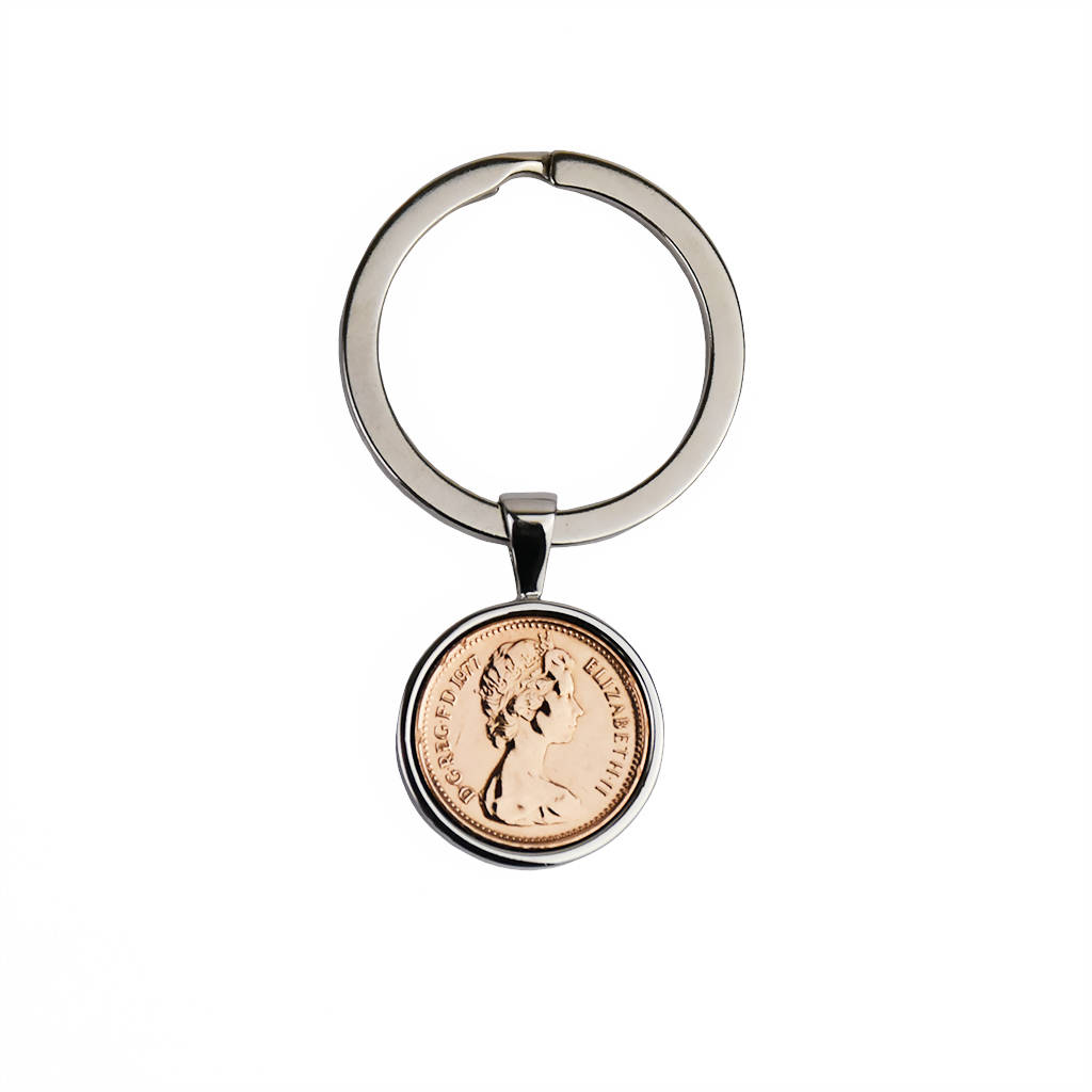 Half Penny Year Coin Keyring 1971 To 1984 By Ellie Ellie ...