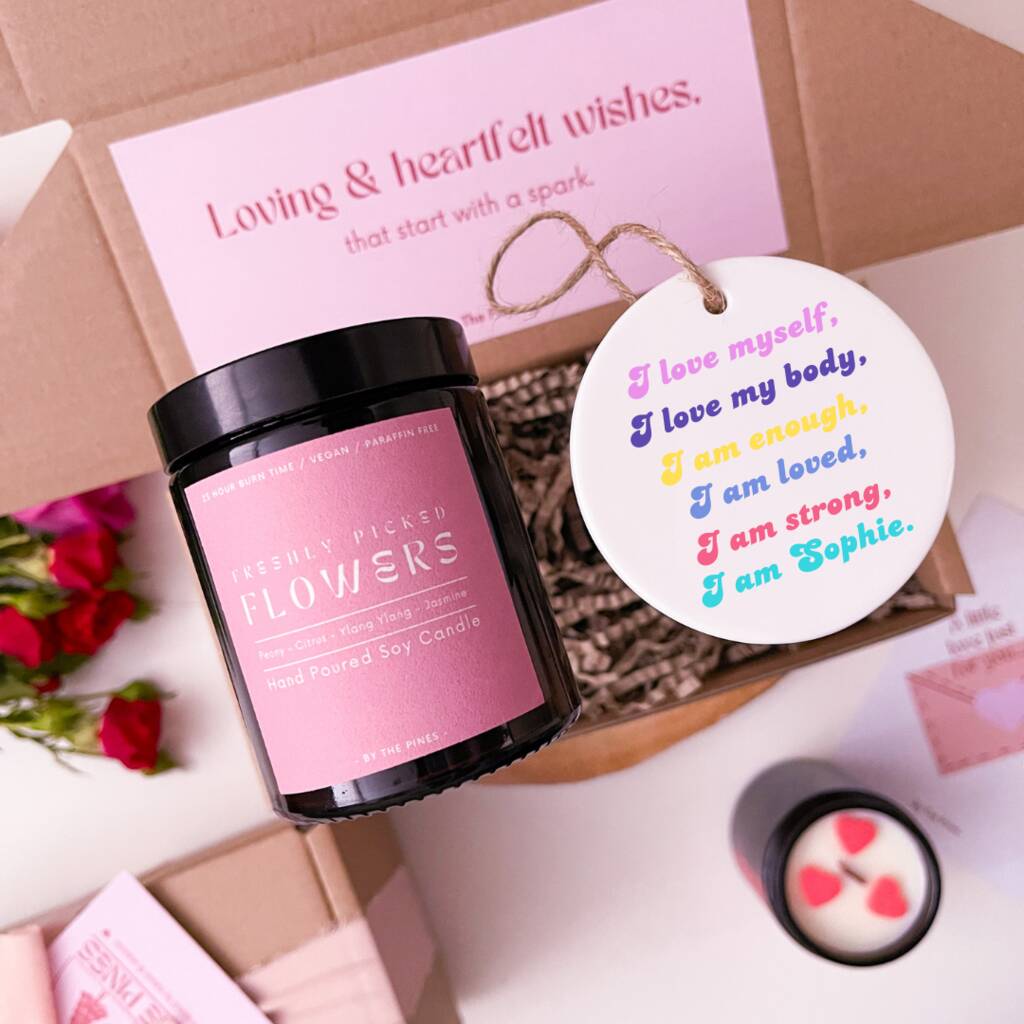 Personalised I Am Me Self Love Candle Gift Set By By The Pines