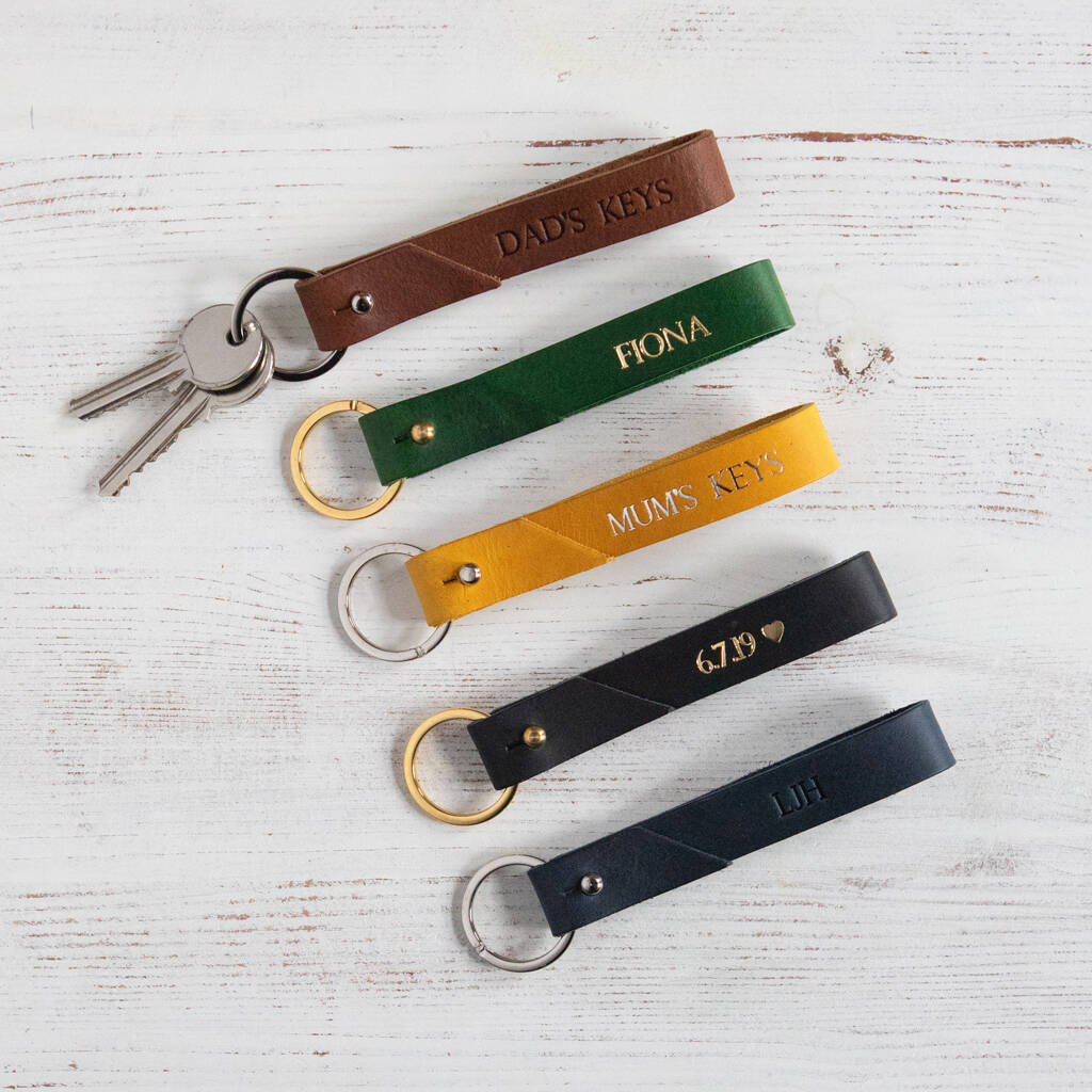 Personalised Leather Loop Keyring By Williams Handmade ...