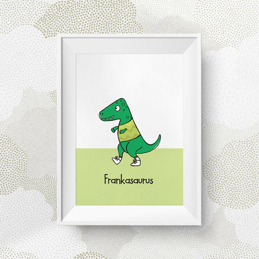 Personalised Green Dinosaur Print By Better Letters ...