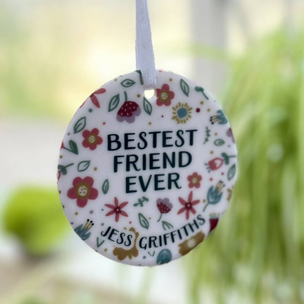Best Friend Card With Ceramic Keepsake By Lunella