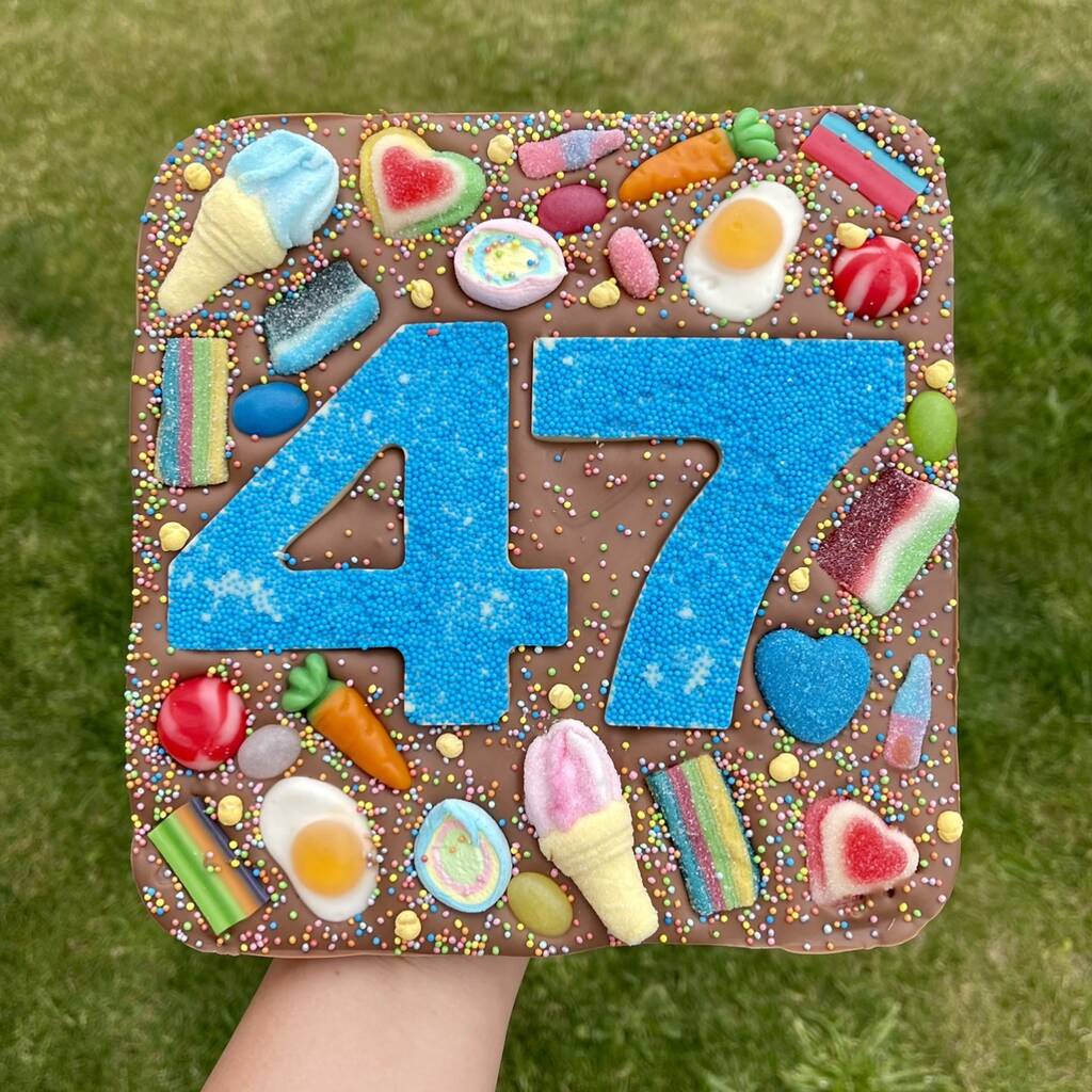 Xl Chocolate Slab With Numbers By Choc Til You Drop ...