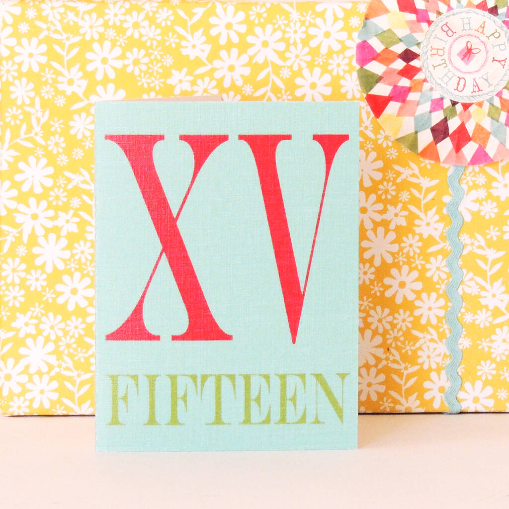 Mini Roman Numerals Fifteen Card By Kali Stileman Publishing ...