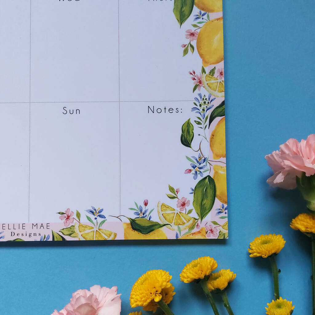 Lemon Weekly Planner By Ellie Mae Designs | notonthehighstreet.com