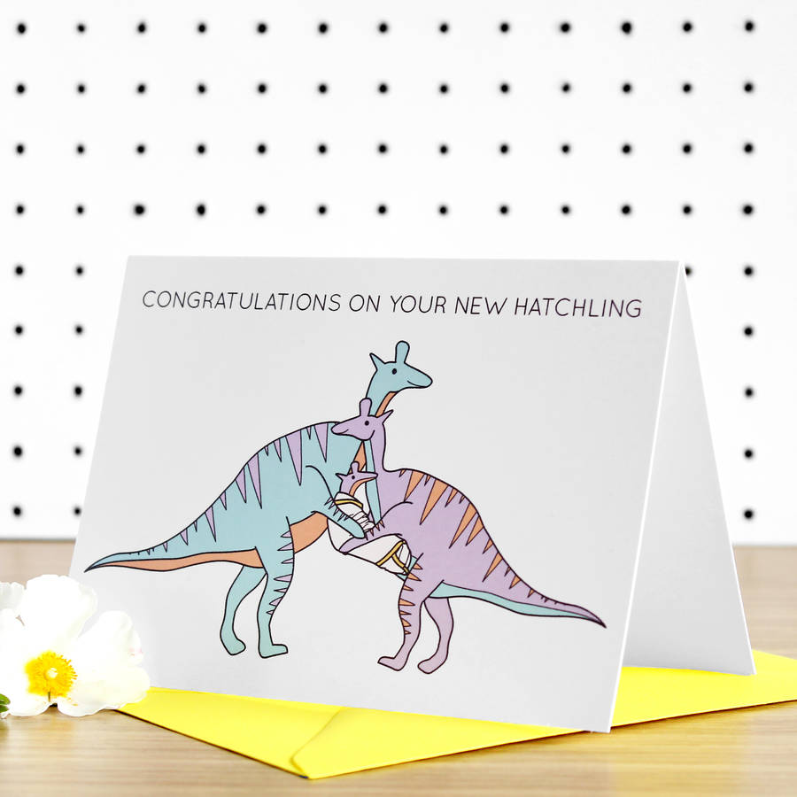 congratulations on your new hatchling dinosaur card by charlotte ...