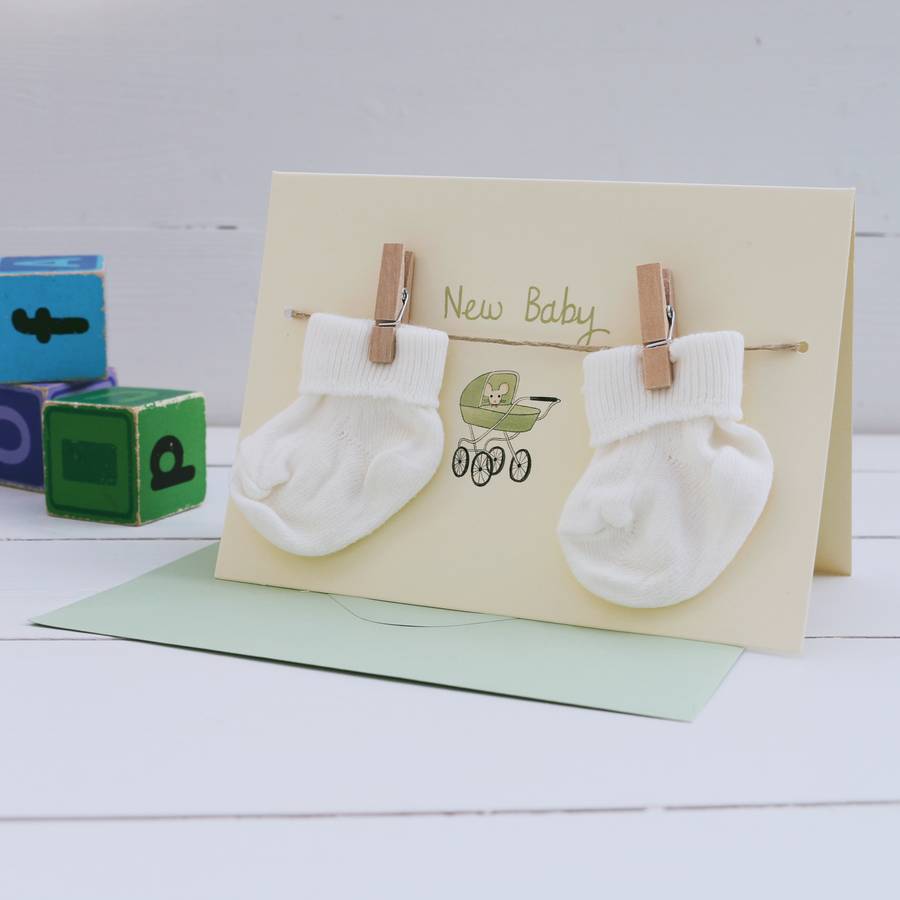 new baby sock card by not before tea | notonthehighstreet.com