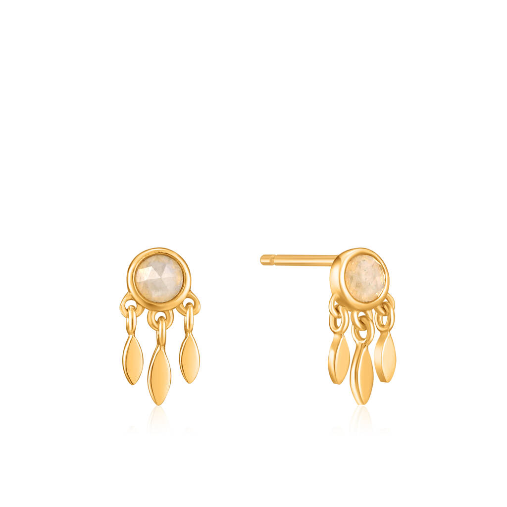 Gold Plated 925 Midnight Fringe Stud Earrings By ANIA HAIE | notonthehighstreet.com