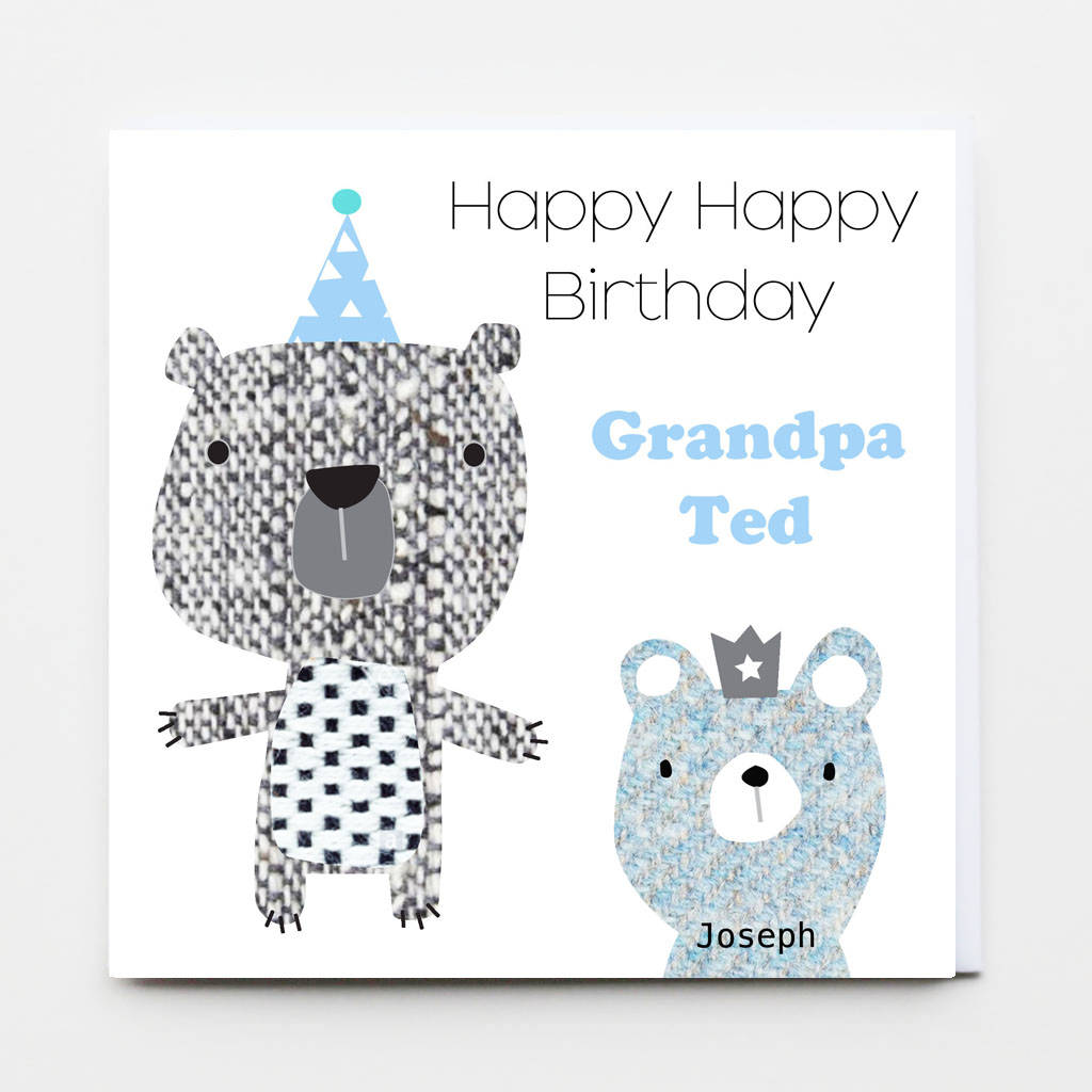 Happy Birthday Grandad Greeting Card By Buttongirl Designs Happy Birthday Grandad Greeting Card By Buttongirl Designs